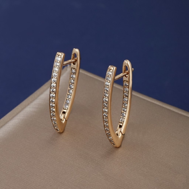 Minimalist V-Shaped Light Luxury Earrings